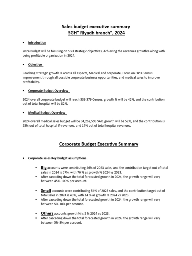 Budget Executive Summary.2024.V7 | PDF | Budget | Economies