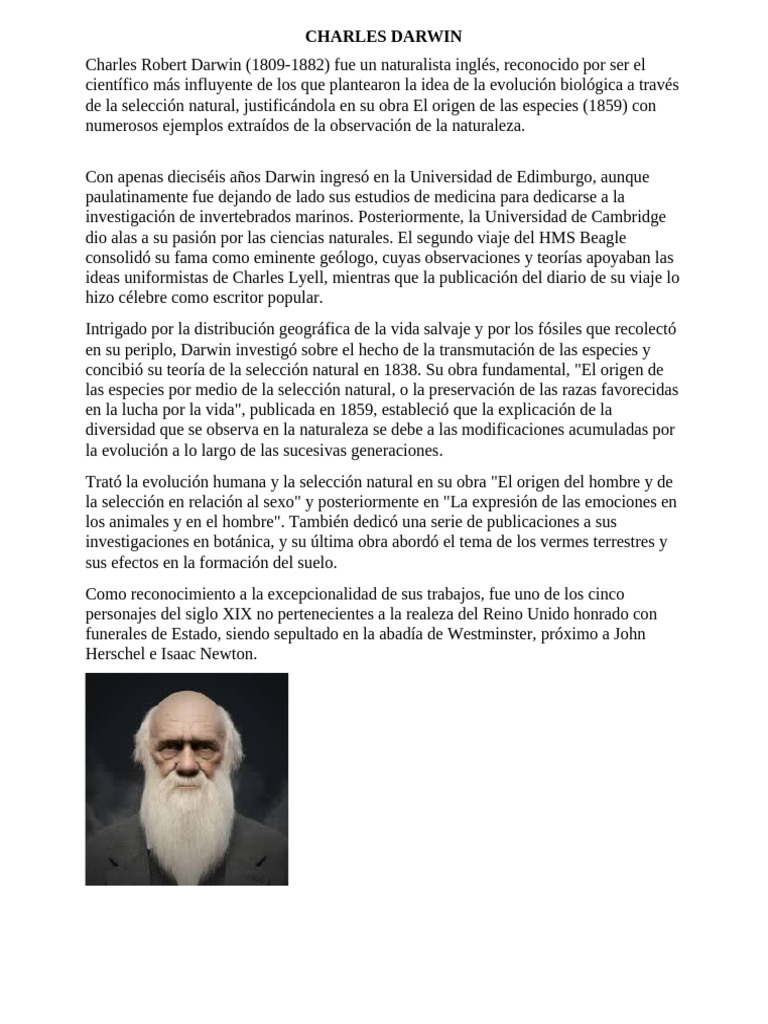 Charles Darwin | PDF | Charles Darwin | Alfred Russel Wallace
