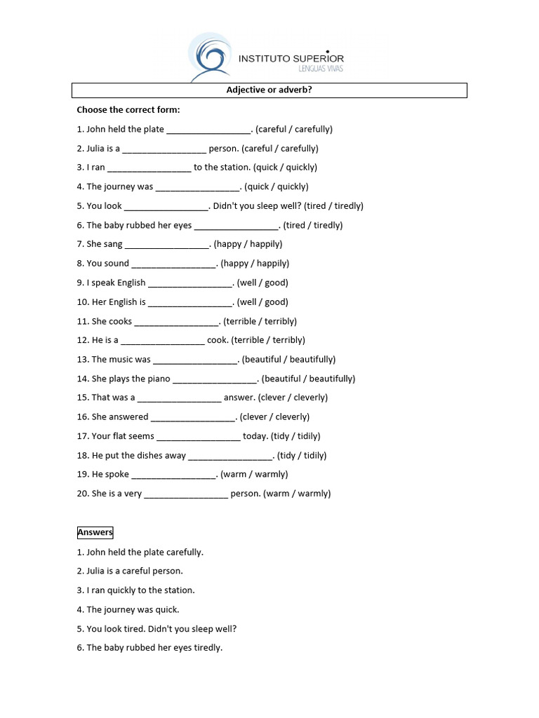 08 - Adjective or Adverb | PDF
