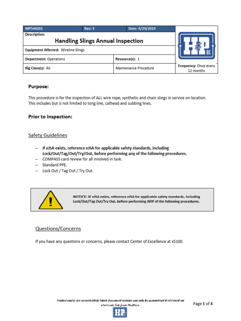 MP544201 Handling Slings Inspection 1-Year | PDF | Corrosion | Rope