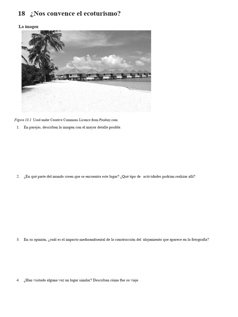 Español B2 Expresón Oral - Ecoturismo | PDF | Turismo | Hotel