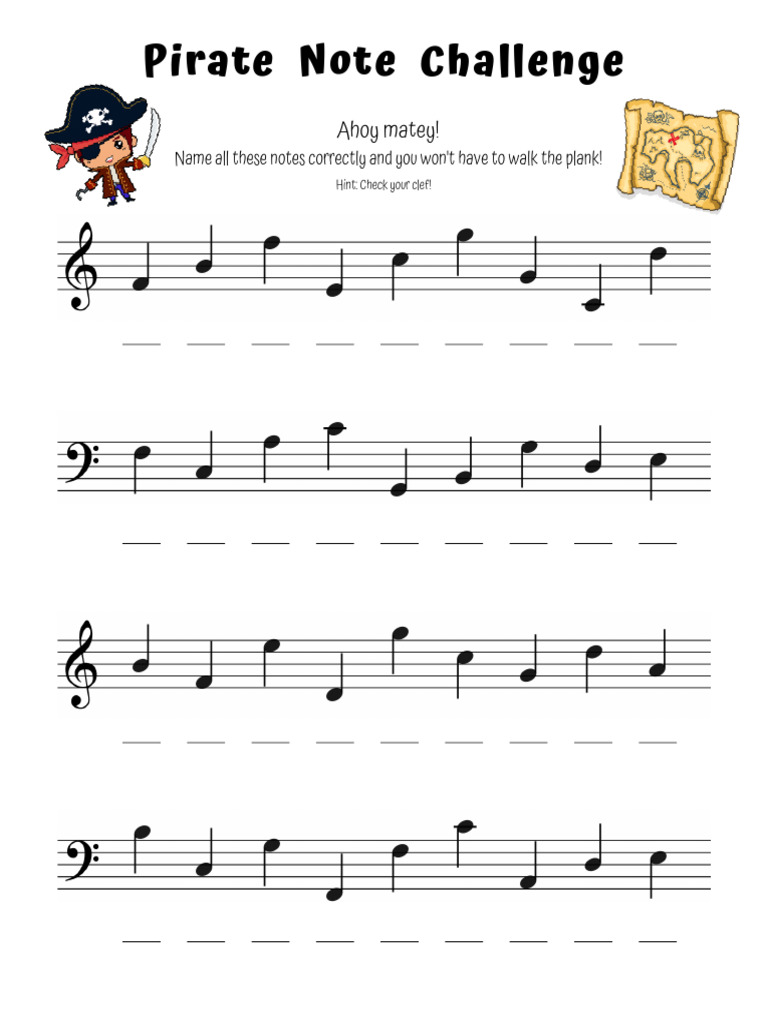 Pirate Note Challenge | PDF