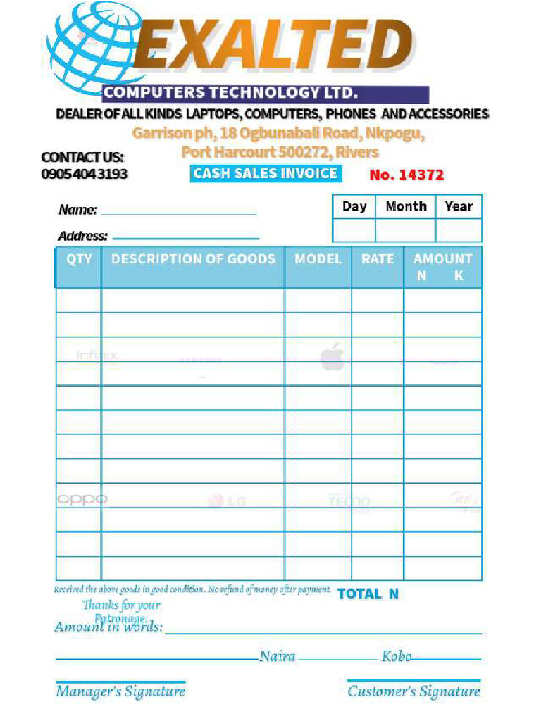Sales Receiptinvoice Template - Made With PosterMyWall | PDF