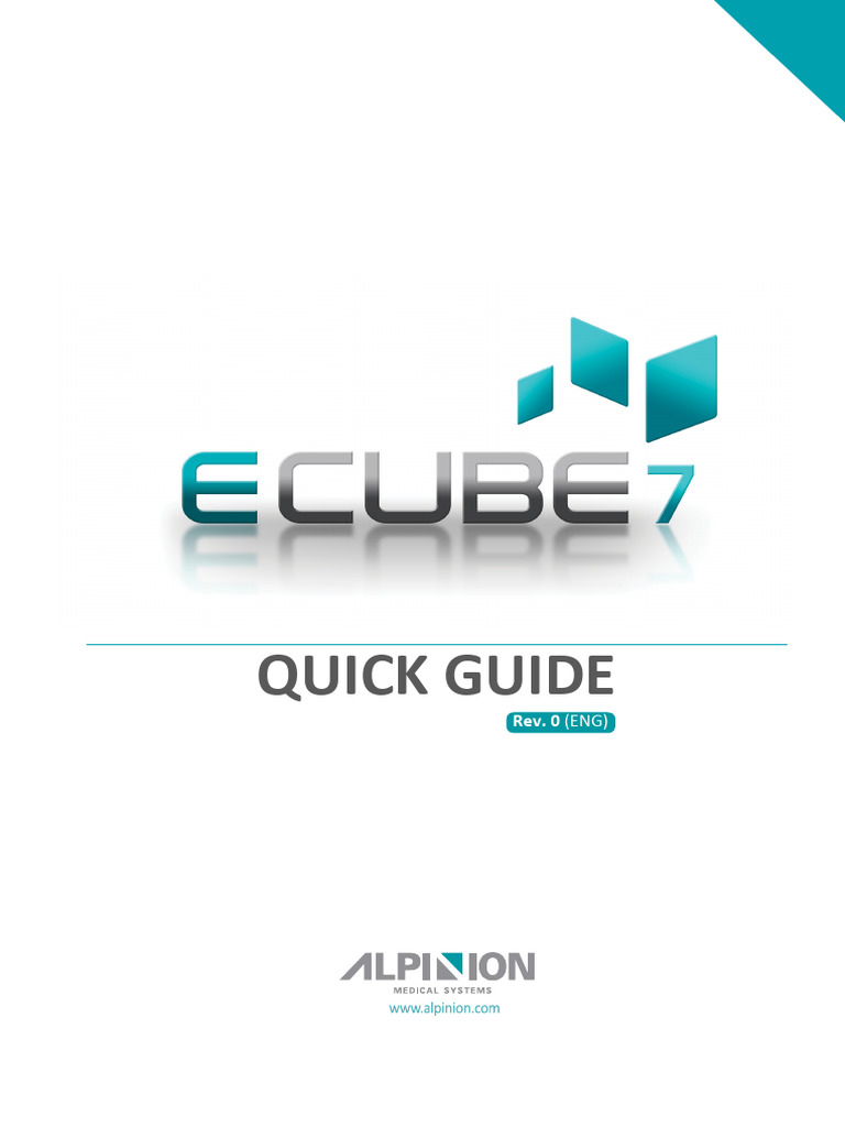 Ecube 7 Quick Guide Rev.0 | PDF | Medical Ultrasound | Cursor (User ...