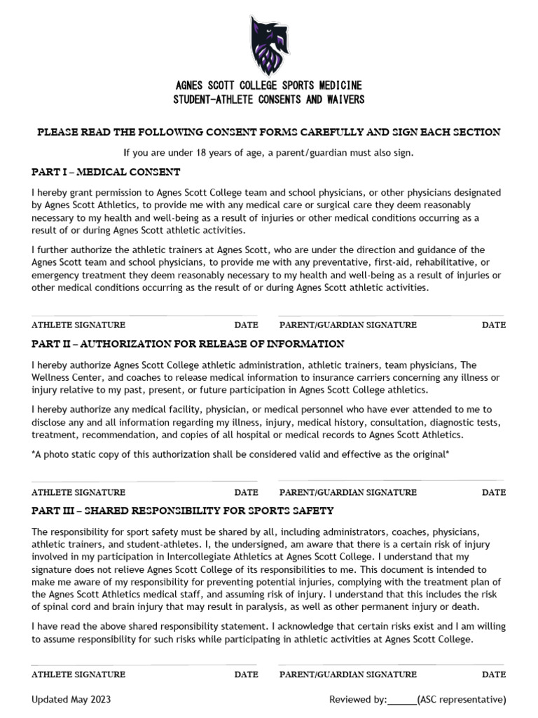 Sports Medicine Forms 2 | PDF | Concussion | Informed Consent