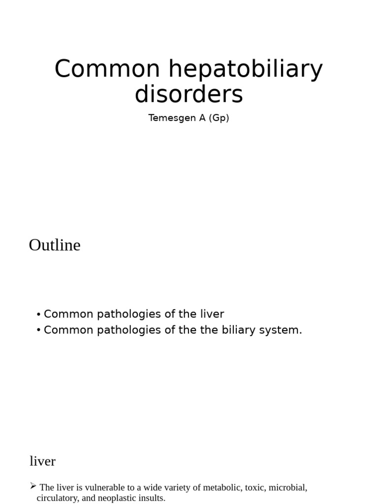 Common Liver and Biliary Disorders | PDF | Cirrhosis | Hepatitis