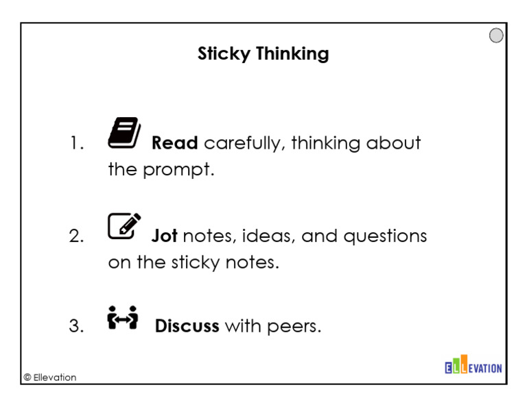 Sticky Thinking Directions | PDF