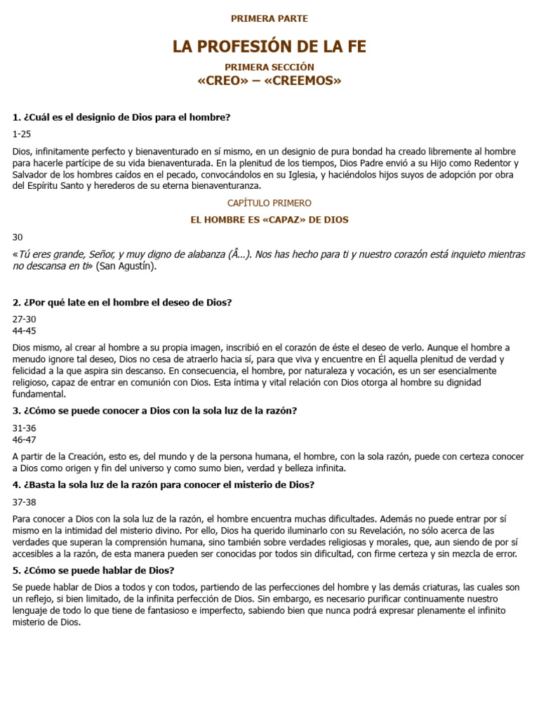 CIC Cap 1 | PDF | Dios | Razón