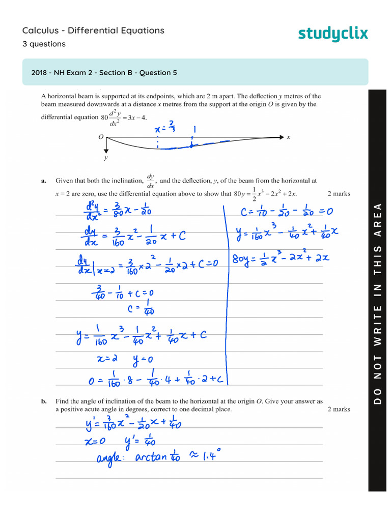 Calculus - Differential Equations Questions - SZ ANS | PDF