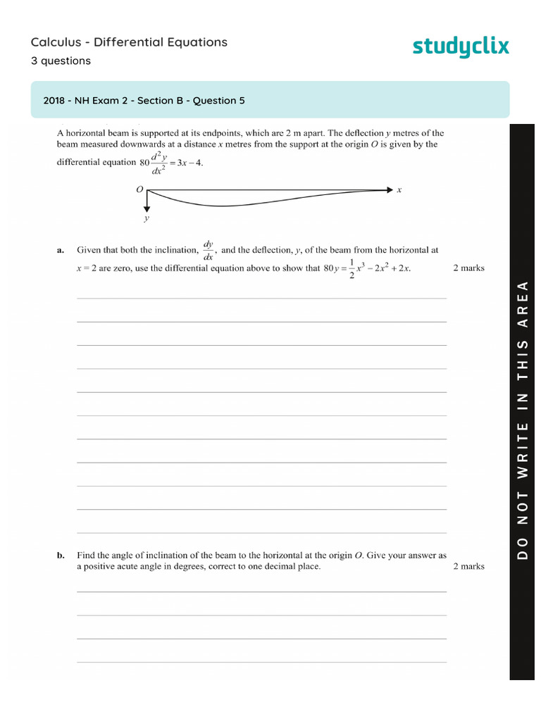Calculus - Differential Equations Questions | PDF