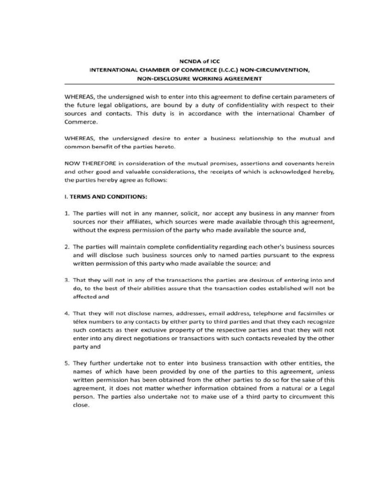 NCNDA of ICC final | PDF