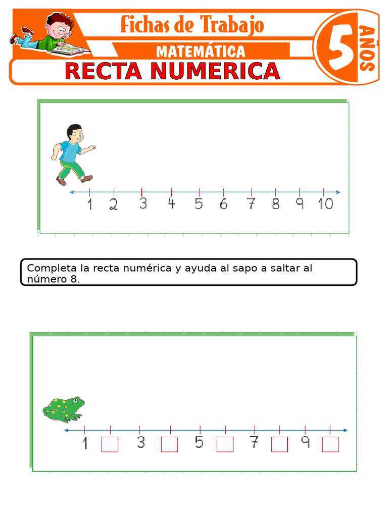 Recta Numerica para Ninos de 5 Anos | PDF