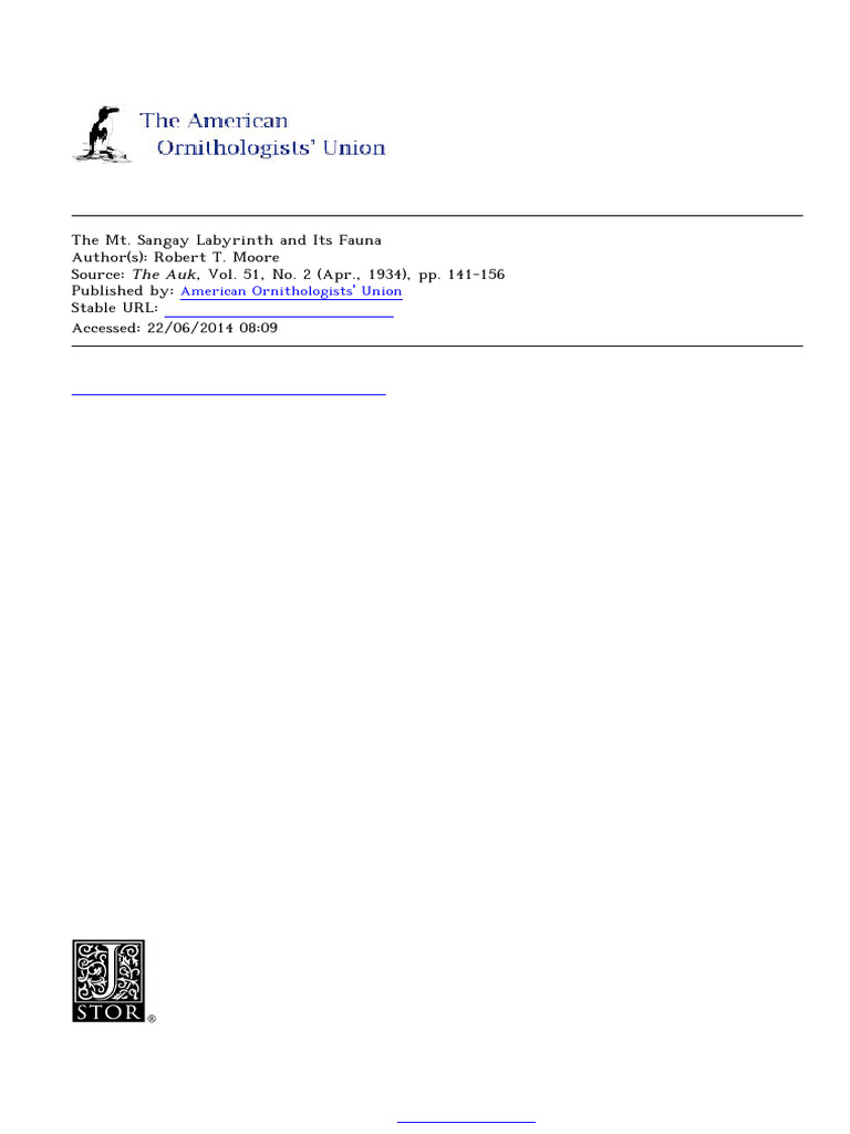 1934 - Moore - The Mt. Sangay Labyrinth and Its Fauna | PDF | Volcano ...