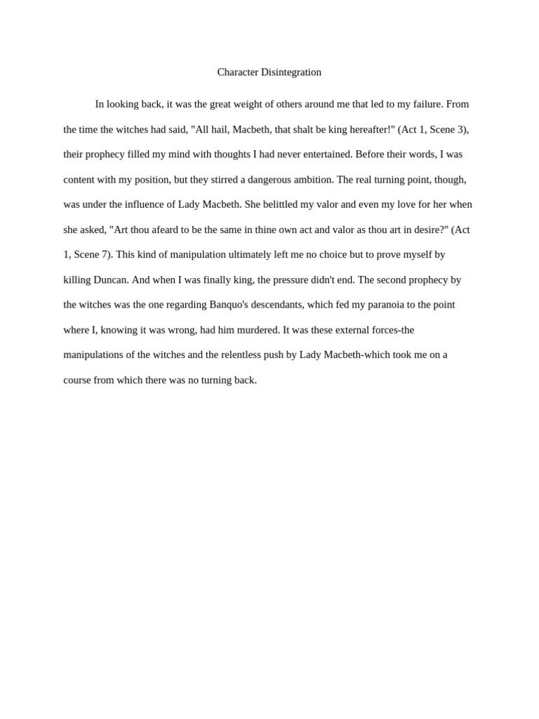 Character Disintegration | PDF