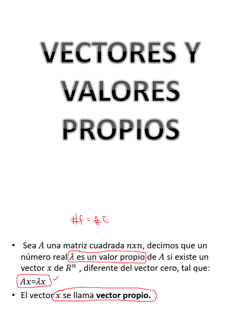 Cálculo de Valores y Vectores Propios | PDF