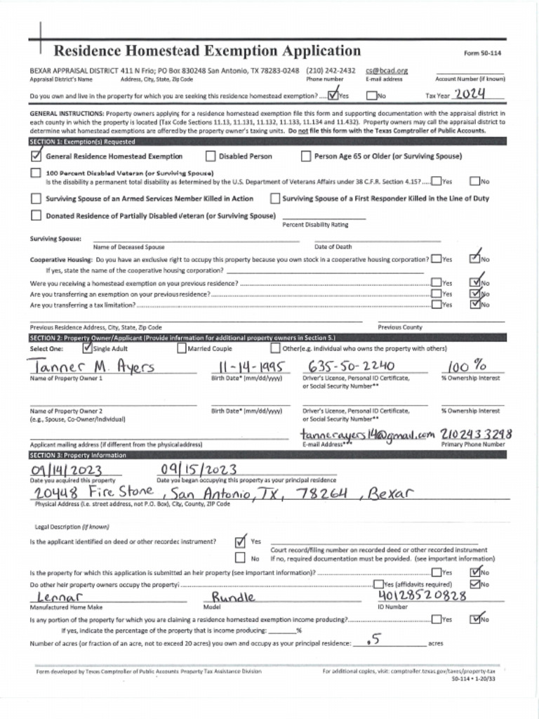 Homestead Application | PDF