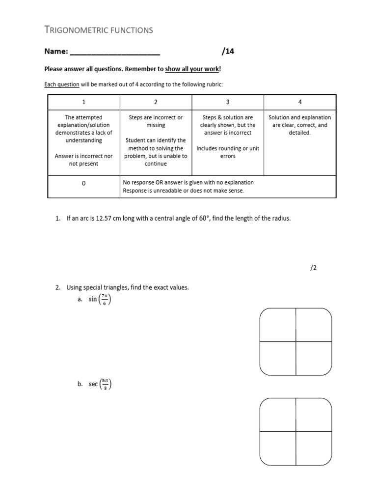 Chapter 6 Condensed Assignment | PDF | Trigonometric Functions | Mathematical Objects
