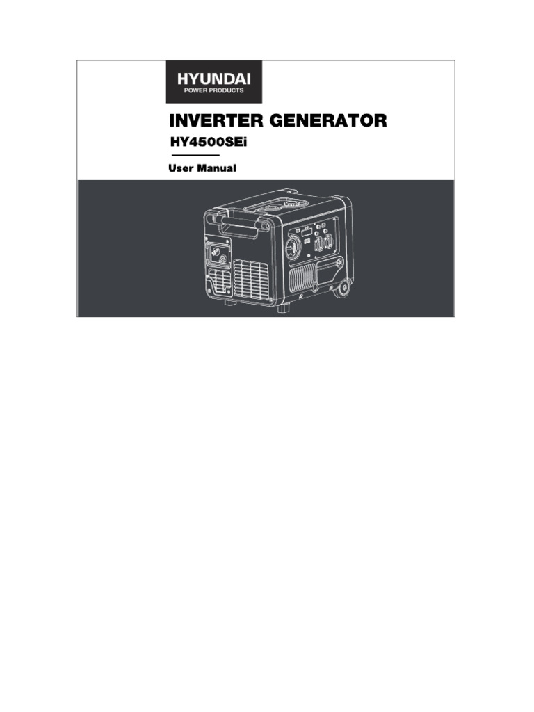 Hyundai HY4500SEI User Manual | PDF