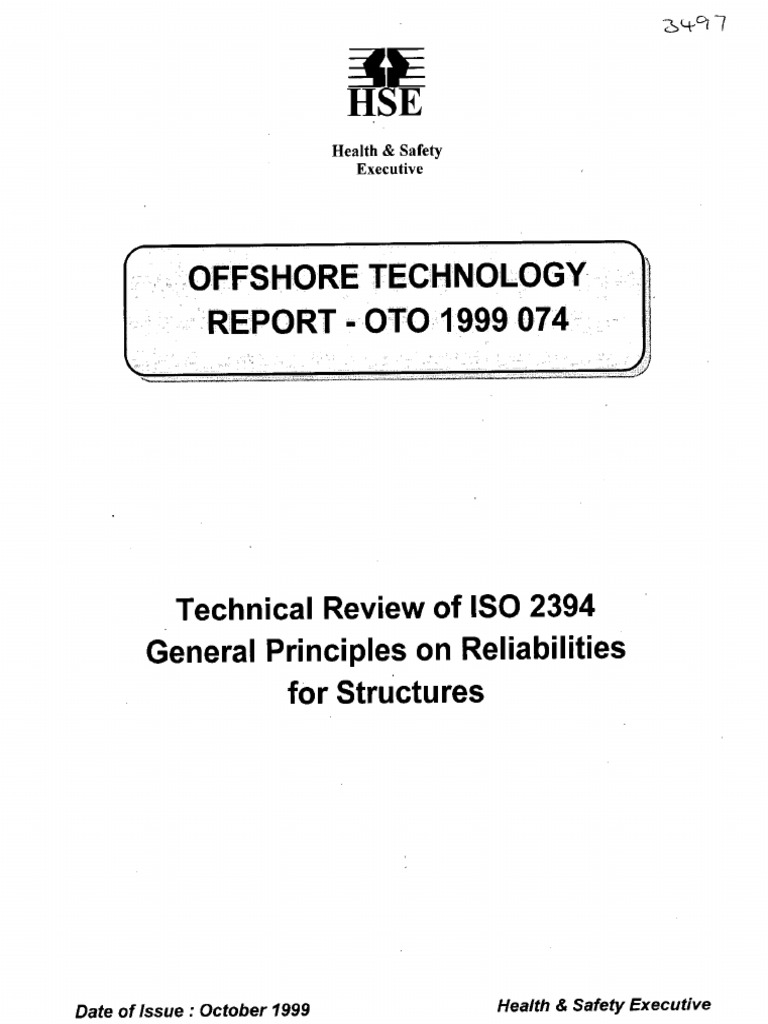 ISO 2394 - 1999 Technical Review Offshore Technology | PDF