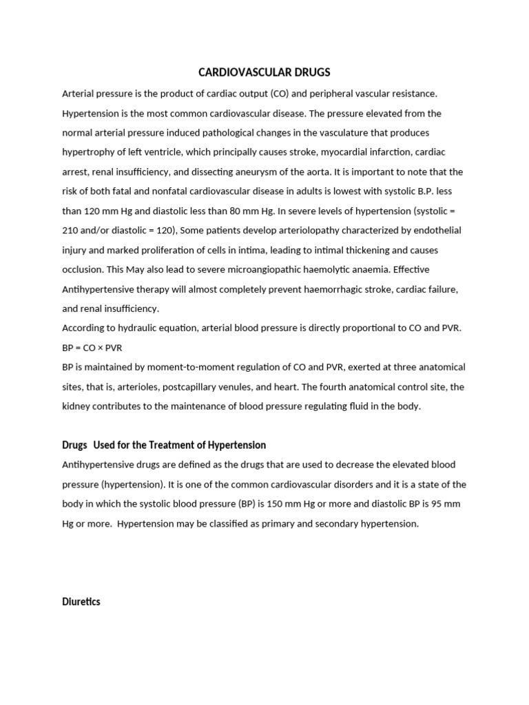 CARDIOVascular | PDF | Blood Pressure | Cardiovascular System