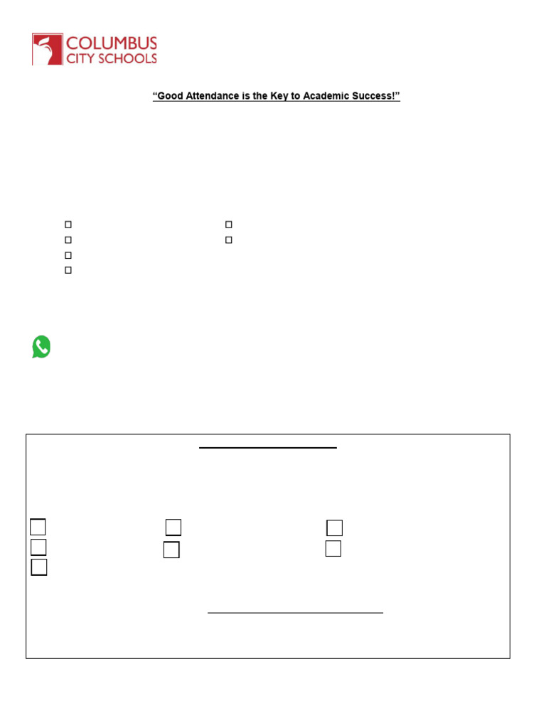 Student Absence Notification Form PDF Fillable Form REV 7.1.24 (1 ...