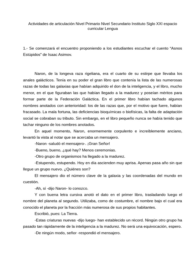 Actividades de Articulación Lengua | PDF