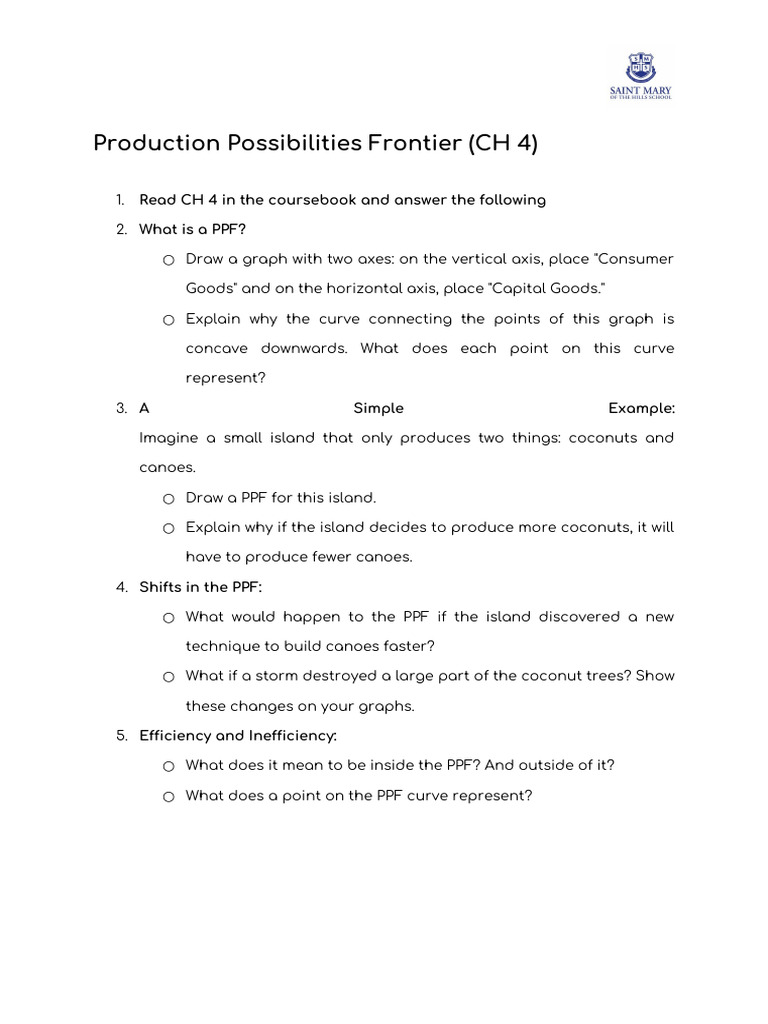 Understanding Production Possibilities Frontier | PDF