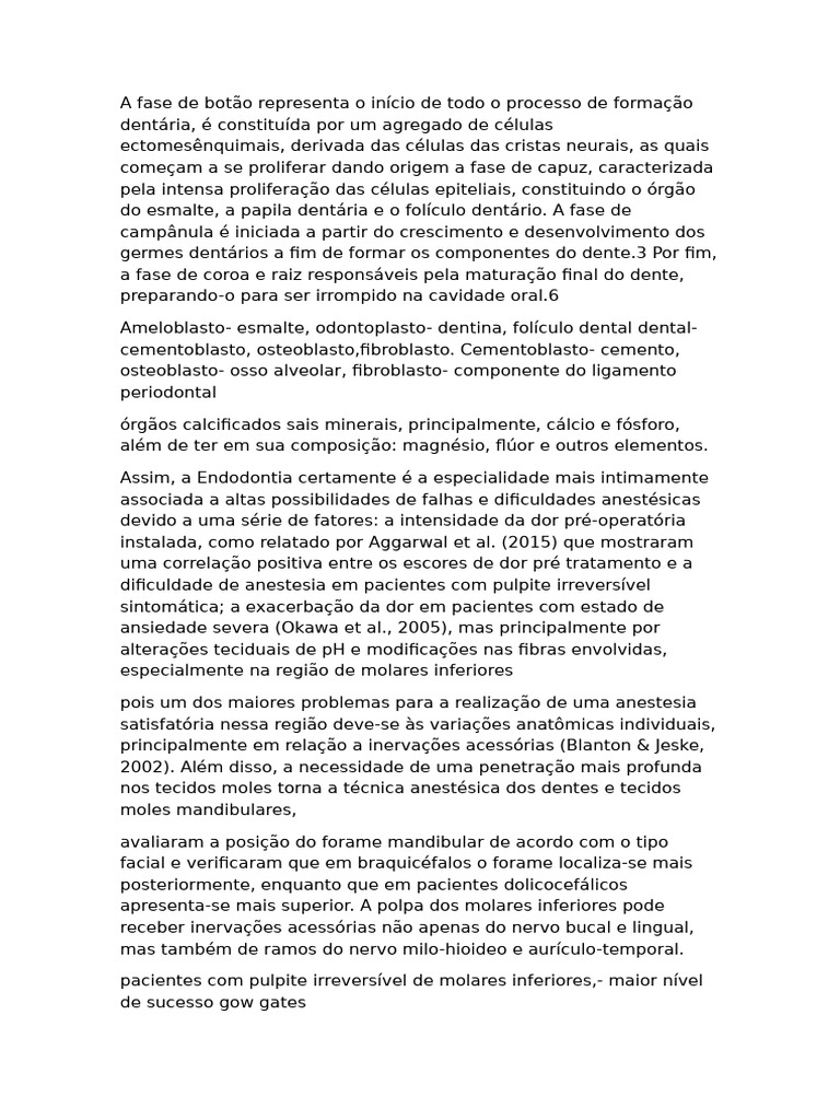 Resumo Endo | PDF | Dente humano | Especialidades médicas