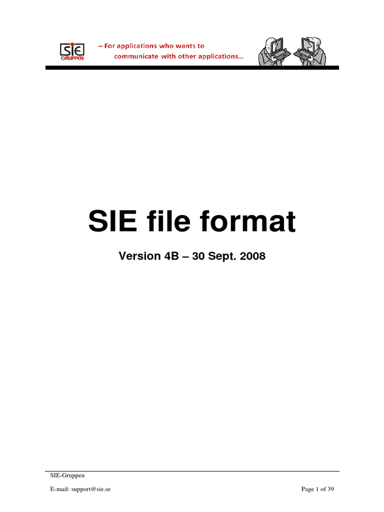 SIE Filformat Ver 4B ENGLISH | PDF | Computer File | File Format