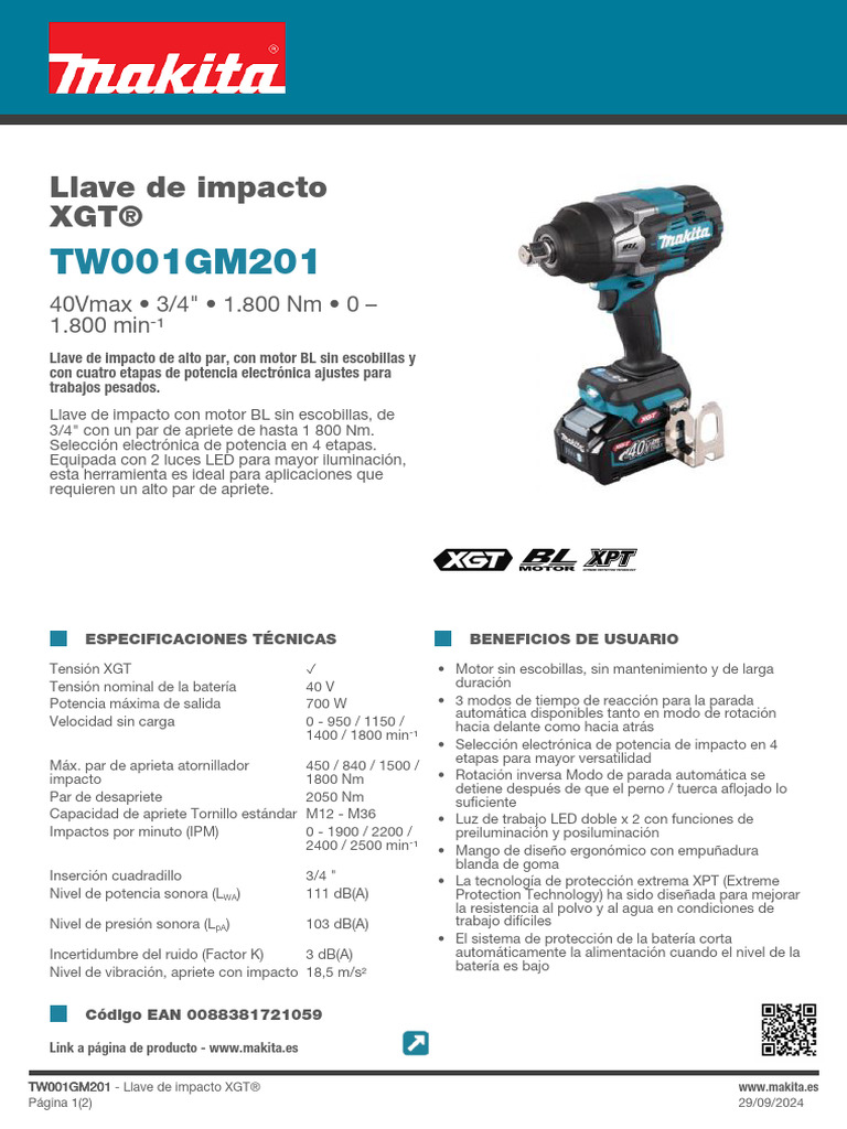 TW001GM201 - Ficha Tecnica | PDF | Tornillo