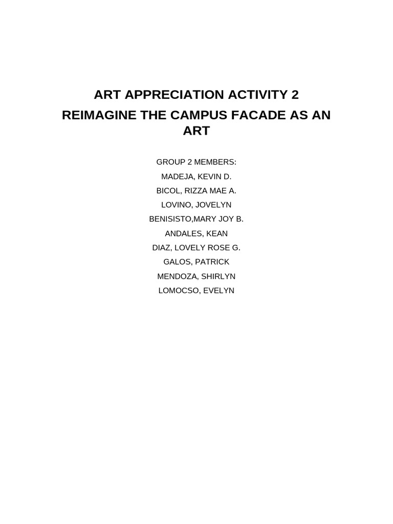 Group 2 Art Appreciation | PDF | Beauty