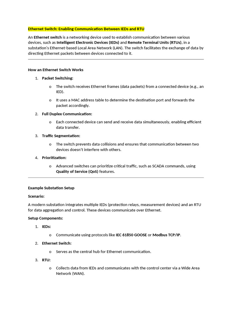 Ethernet Switch | PDF | Ethernet | Computer Network