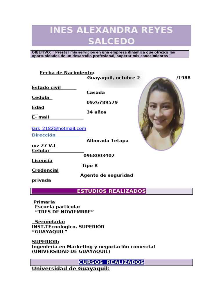 HOJA 2 DE VIDA INES ALEXANDRA | PDF