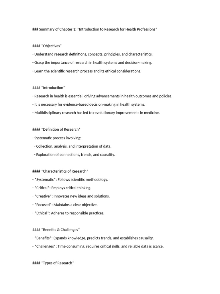 Summary of Chapter 1 | PDF | Statistics | Qualitative Research