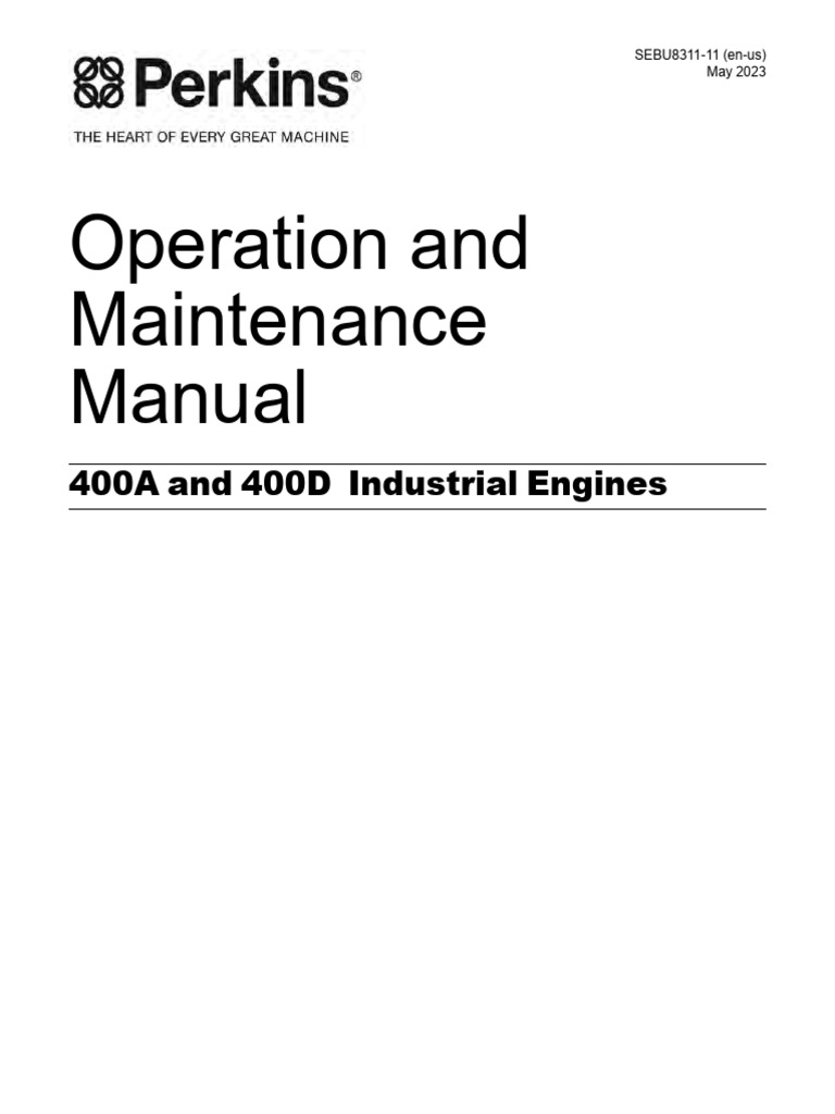 Engine_manual_400a 400d Omm Sebu8311-11 | PDF | Engines | Coolant