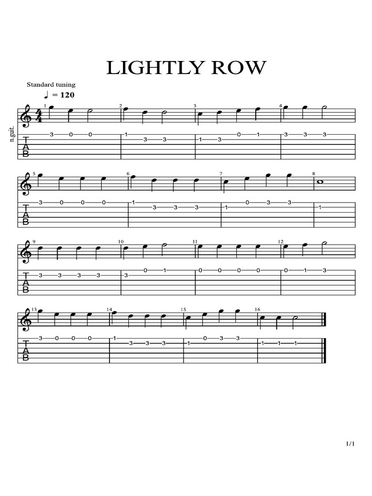 Lightly Row Guitarra | PDF