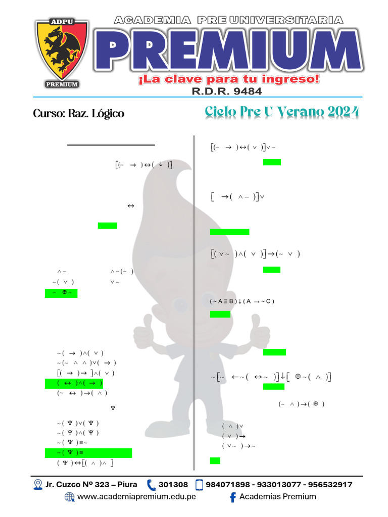 RAZ LOG-PRE U-VER24-ASES-06 VERDAD FORMAL II Claves | PDF | Proposición | Semántica