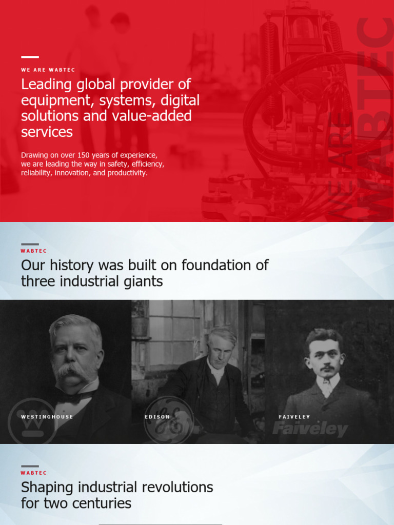 Wabtec: Global Rail Tech Leader | PDF | Train | Rail Transport