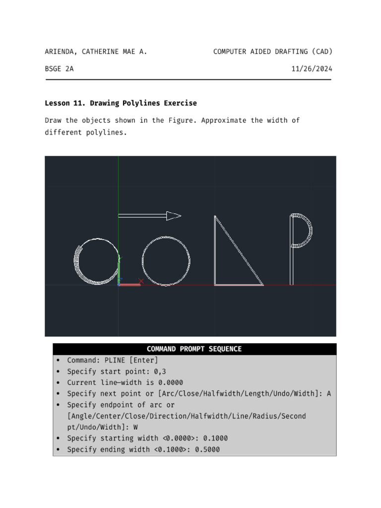 Drawing Polylines Exercise Pdf 