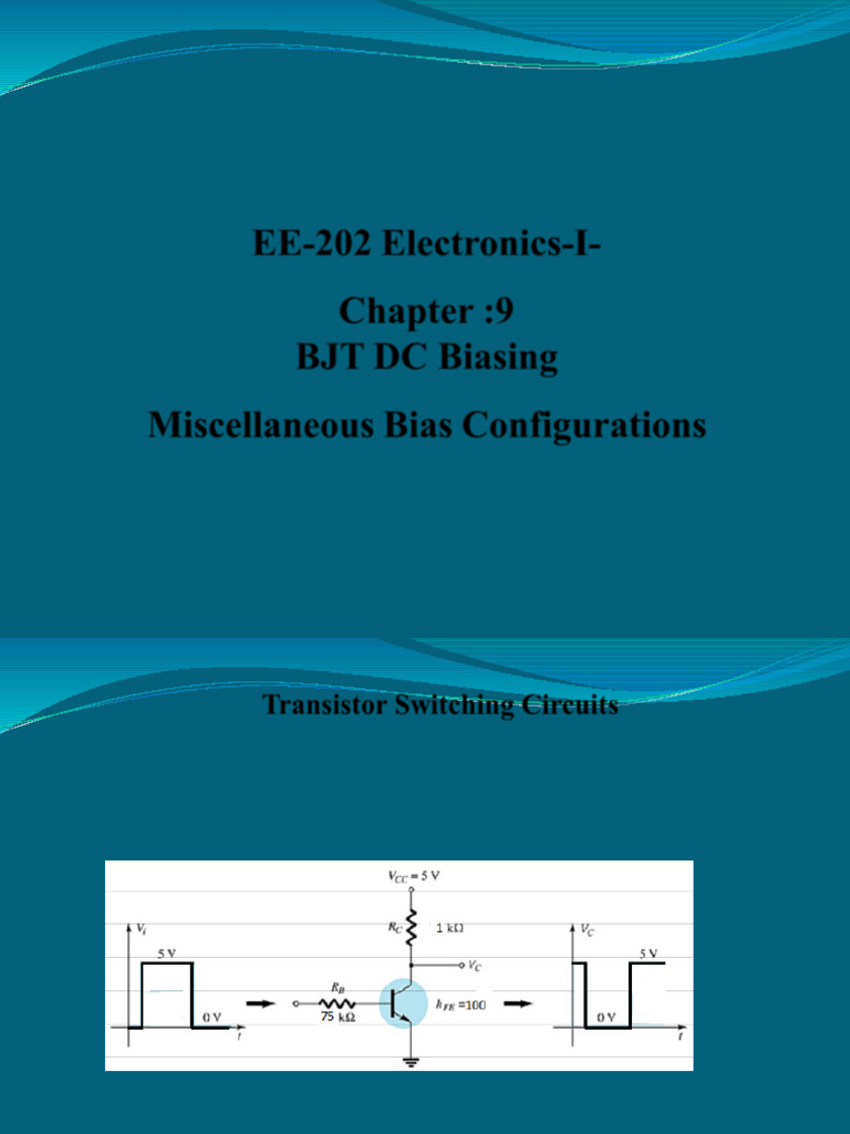 Ch-9 BJT DC Biasing-Bias Configurations | PDF