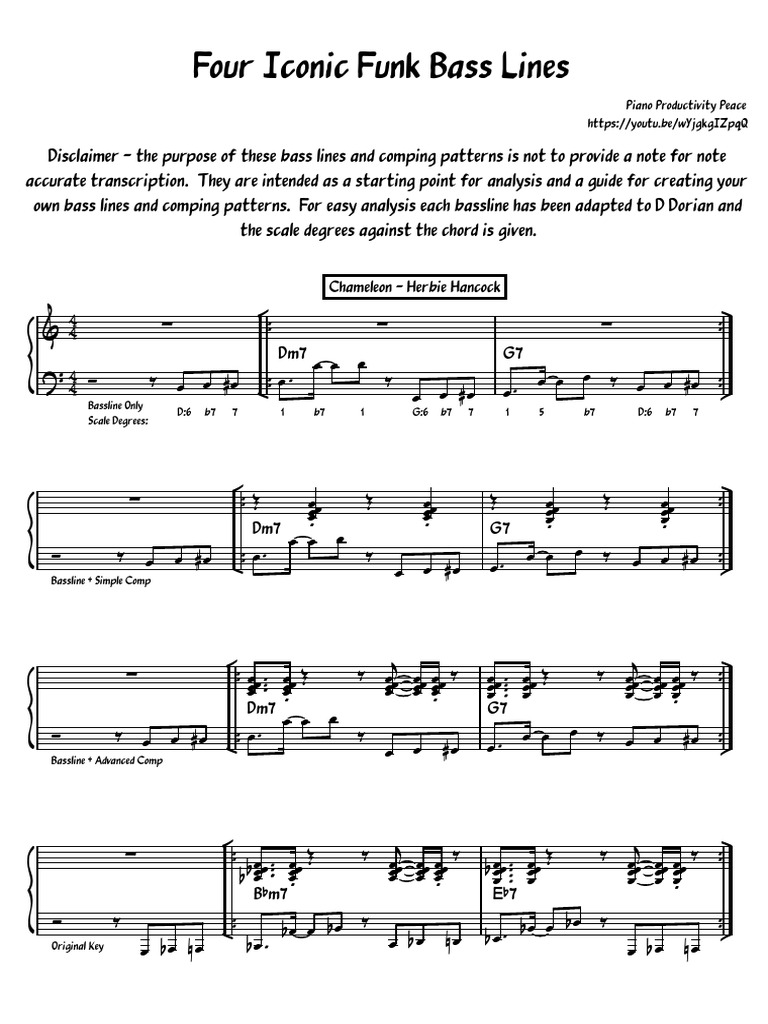 4-iconic-funk-bass-lines | PDF | African American Music | Musicology