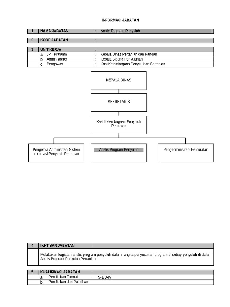 ANJAB Analisis Program Penyuluh | PDF