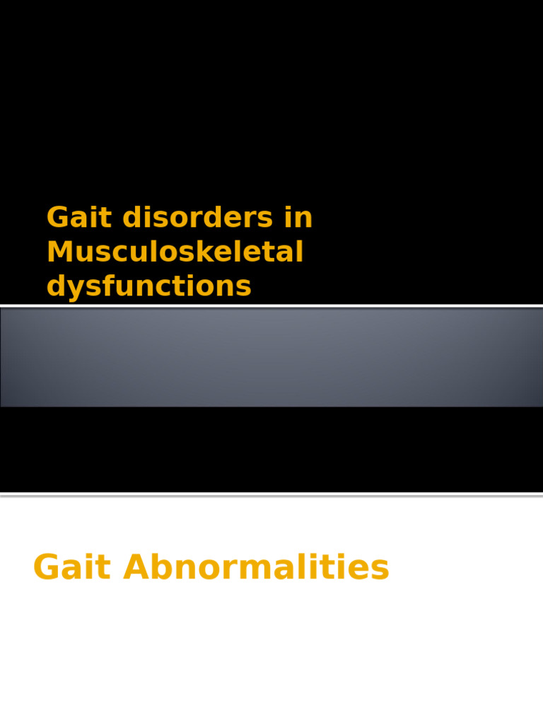 TDPT Gait Abnormalities | PDF | Anatomical Terms Of Motion | Knee