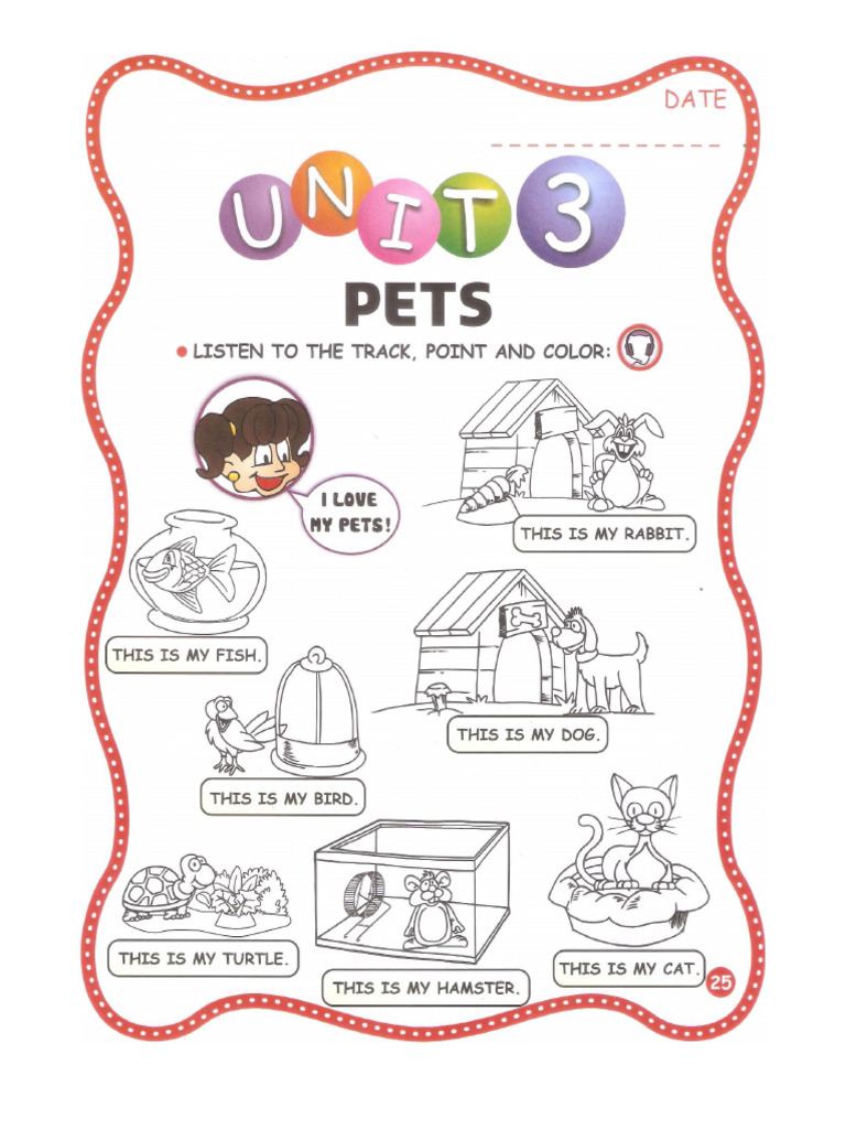 Play and Learn English Starter Unit 3 | PDF