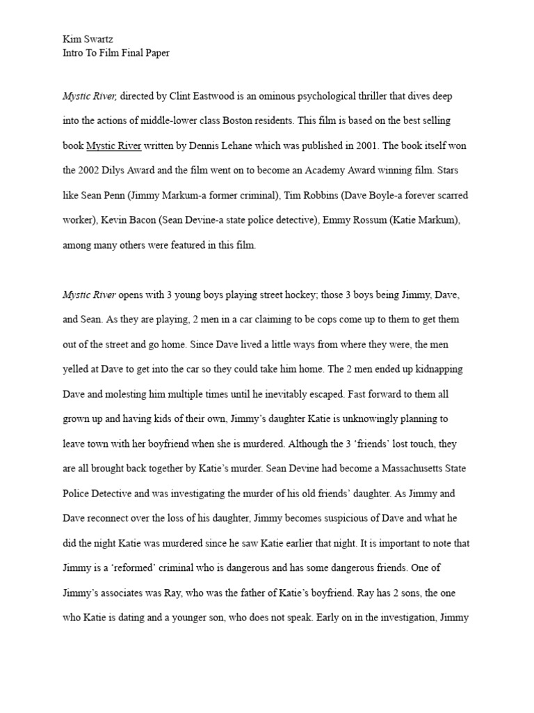 Film Final Paper | PDF