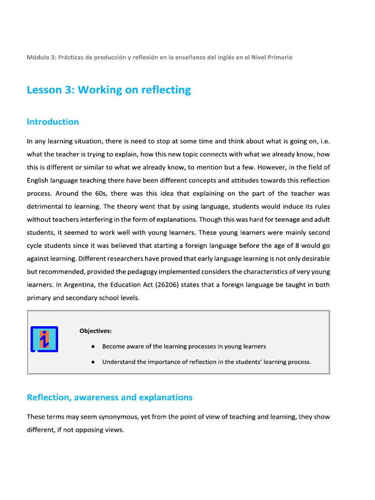 Reflecting On Teaching Practices | PDF