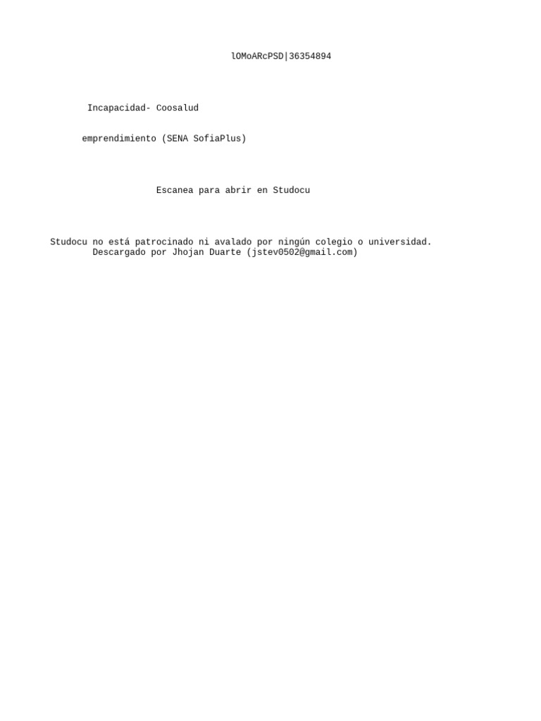 Incapacidad Coosalud | PDF