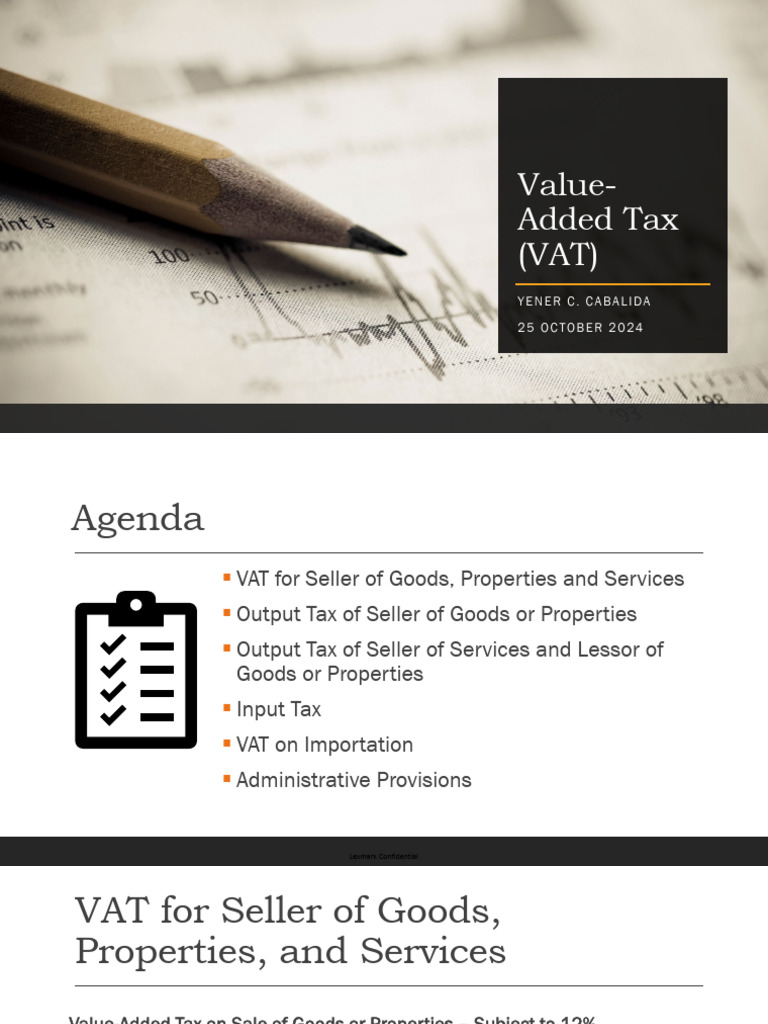 Value Added Tax (Part 2) - Yener Cabalida | PDF | Value Added Tax | Taxes