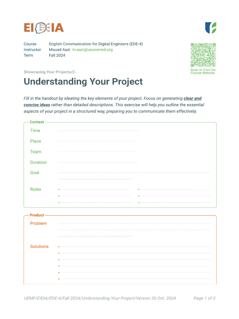 Understanding Your Project (1) | PDF