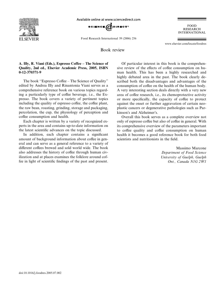 Andrea Illy and Rinantonio Viani Editors | PDF | Coffee | Drink